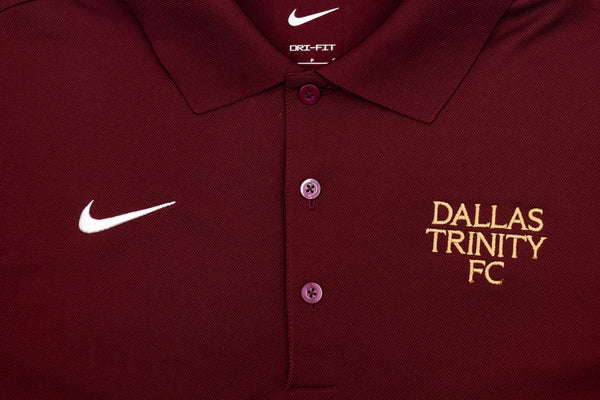 Nike Adult Maroon Polo Stacked Logo – Dallas Trinity FC